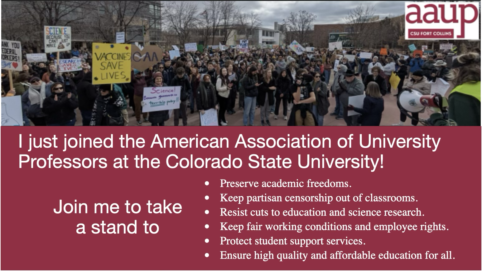 IJoined | American Association of University Professors @ Colorado State University